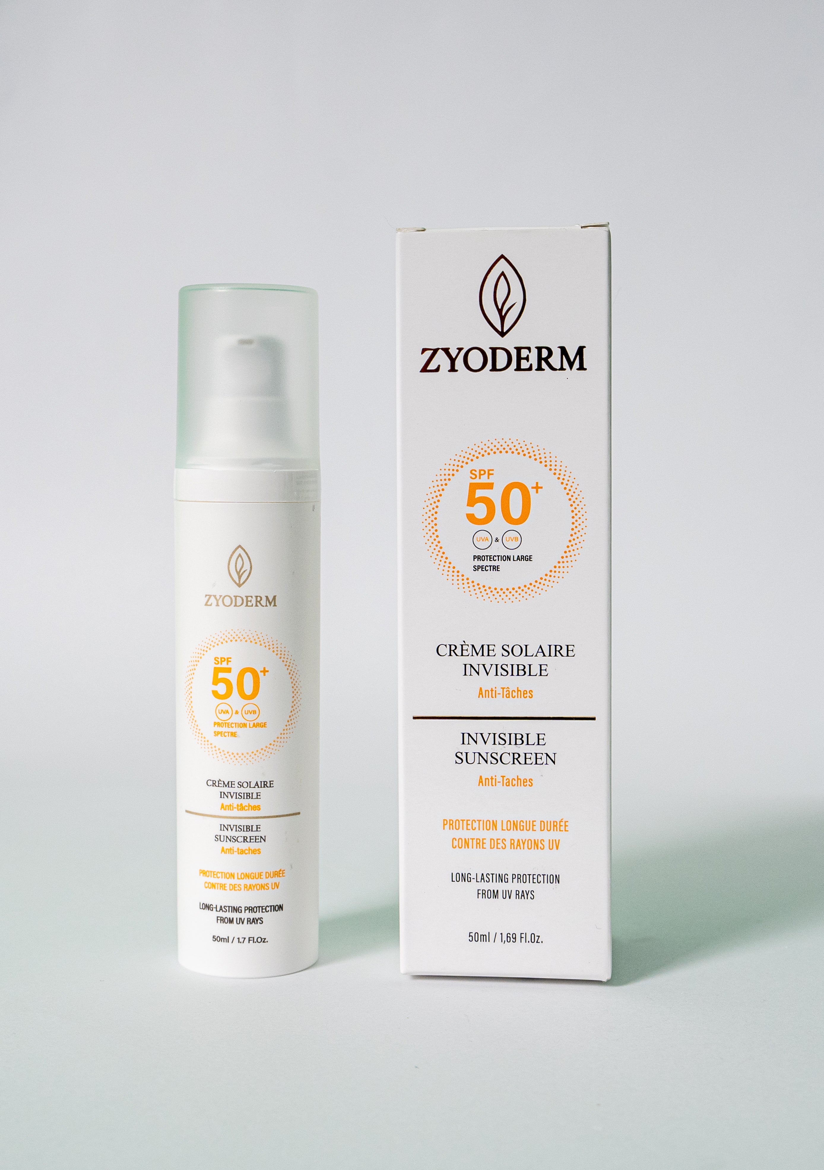 Crème Solaire Invisible SPF 50+ – 50 ml – ZYODERM